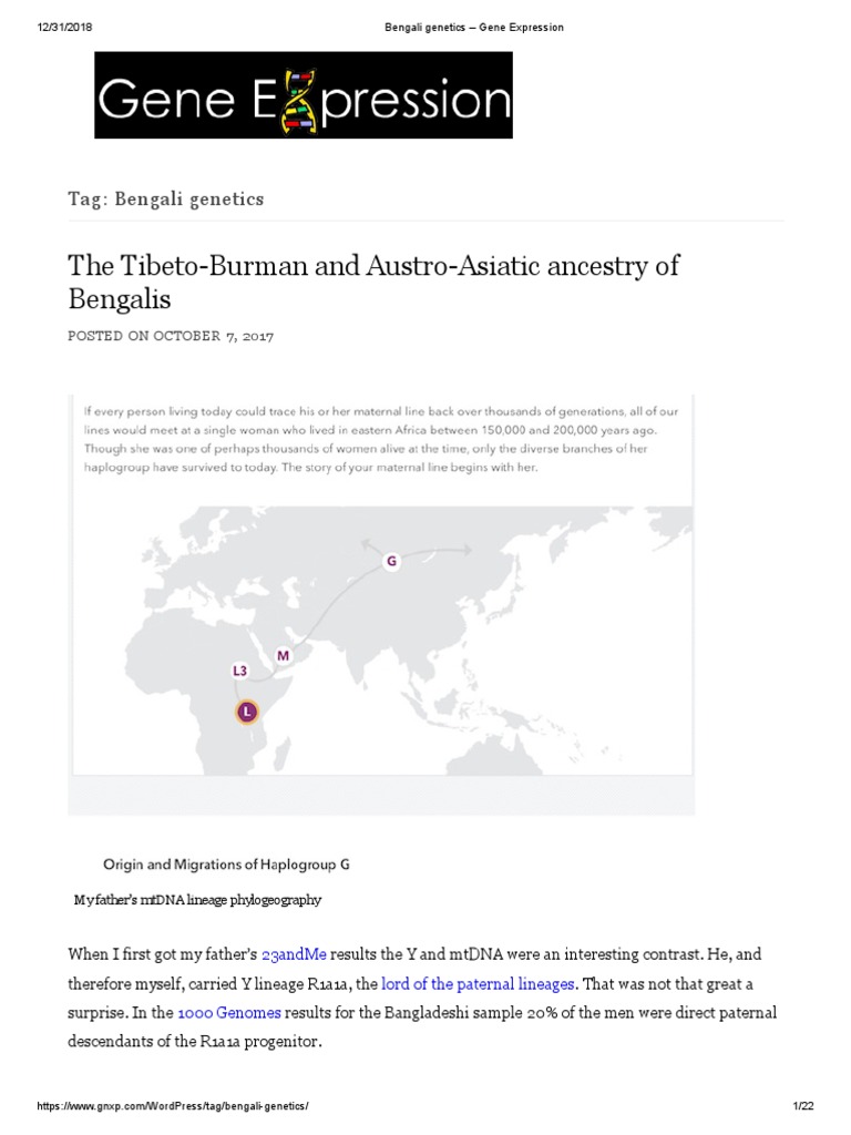 Bengali Genetics - Gene Expression | PDF | Population Genetics | Evolution