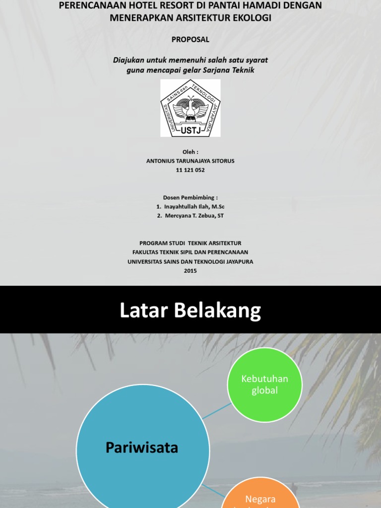 Perencanaan Hotel Resort Di Pantai Hamadi Dengan | PDF