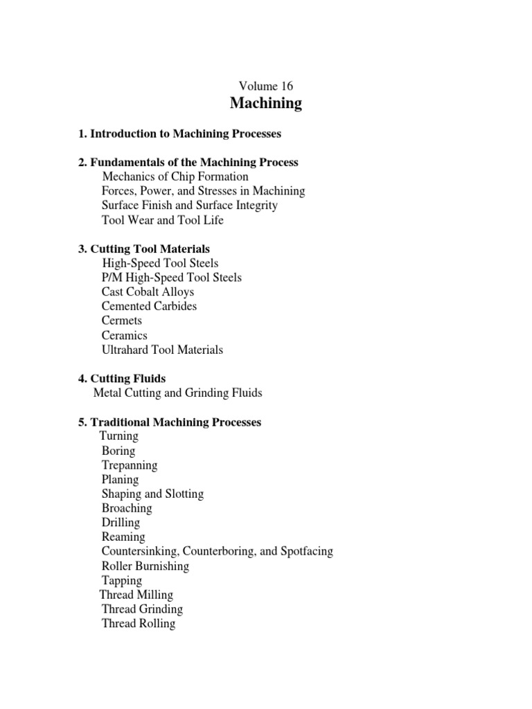 Asm Handbook Volume 17 | PDF | Machining | Grinding (Abrasive Cutting)