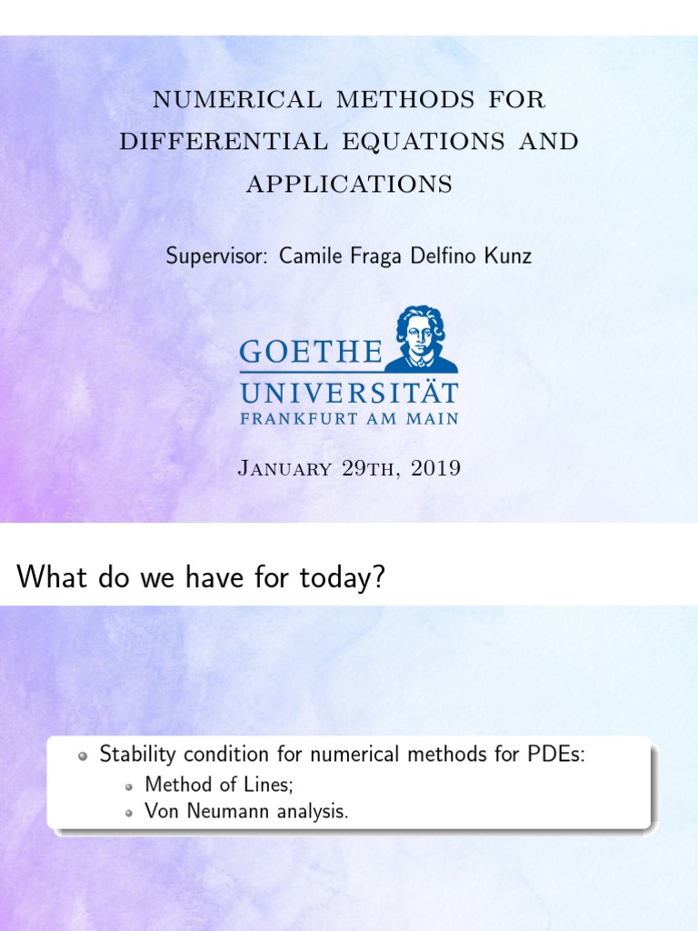 Class 29th Jan | PDF | Partial Differential Equation | Stability Theory