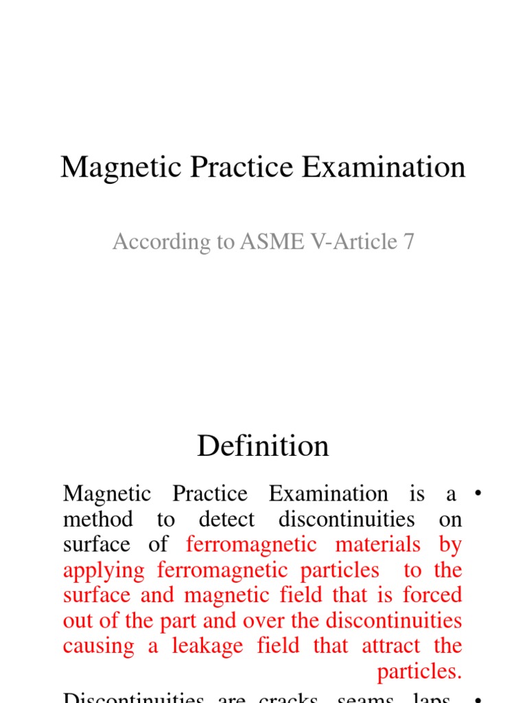 NDT Lectures | PDF | Magnetic Field | Magnetization
