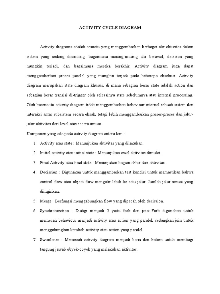Activity Cycle Diagram | PDF