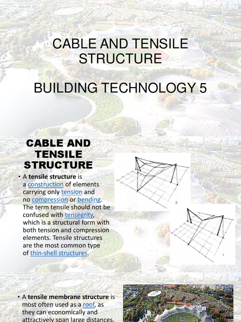 Overview of Tensile Cable Structures | PDF | Technology & Engineering