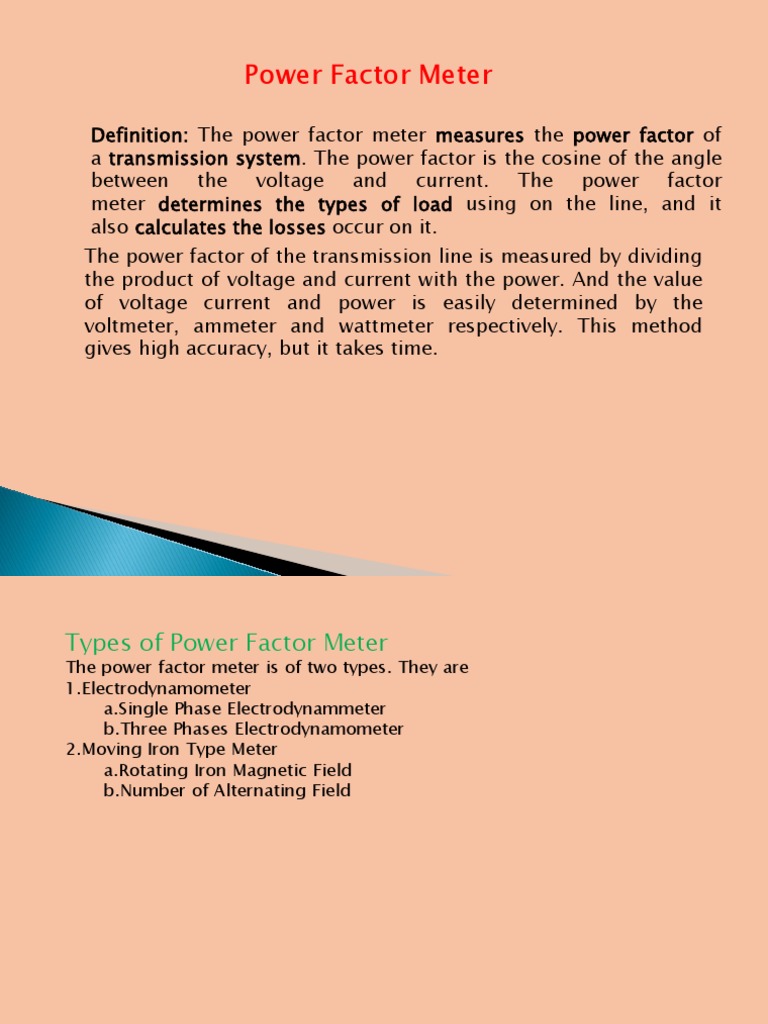 Power Factor Meter Types and Diagrams | PDF | Inductor | Electrical ...