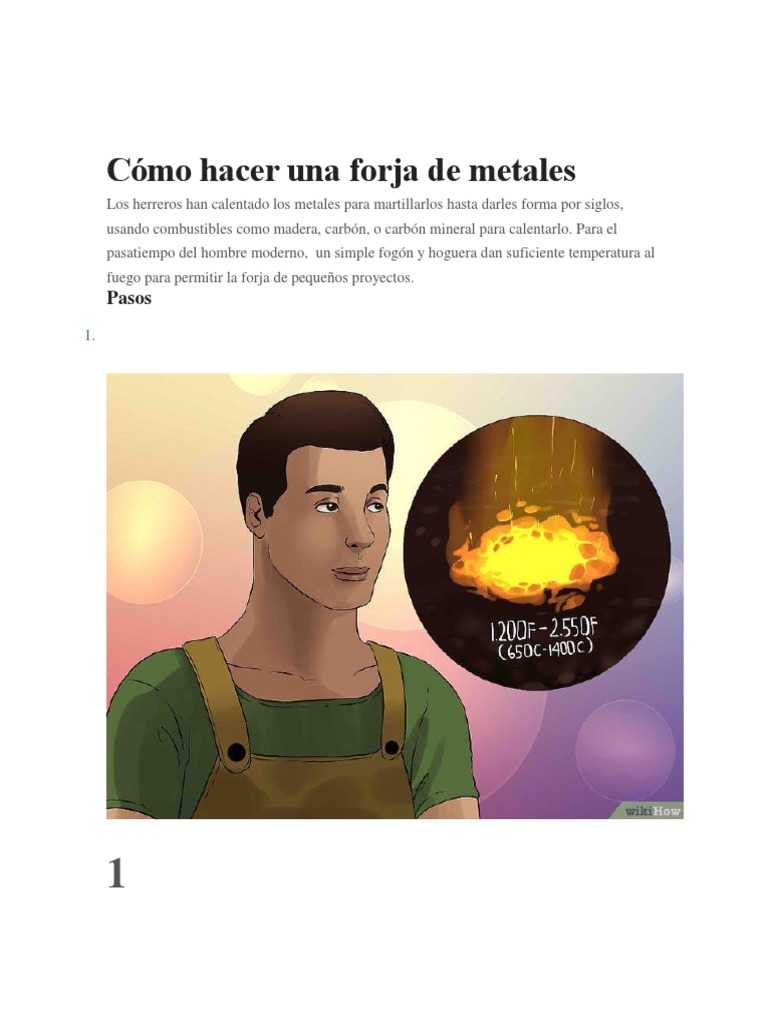 Cómo Hacer Una Forja de Metales | PDF | Forjar | Acero