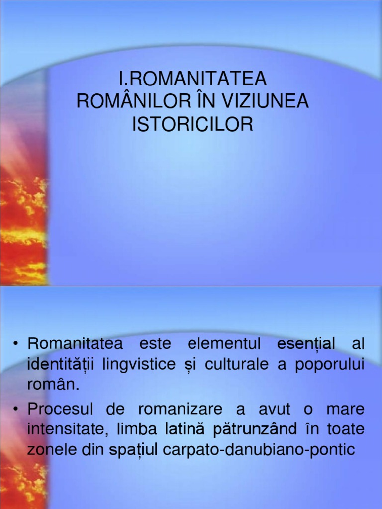 Romanitatea Romanilor | PDF