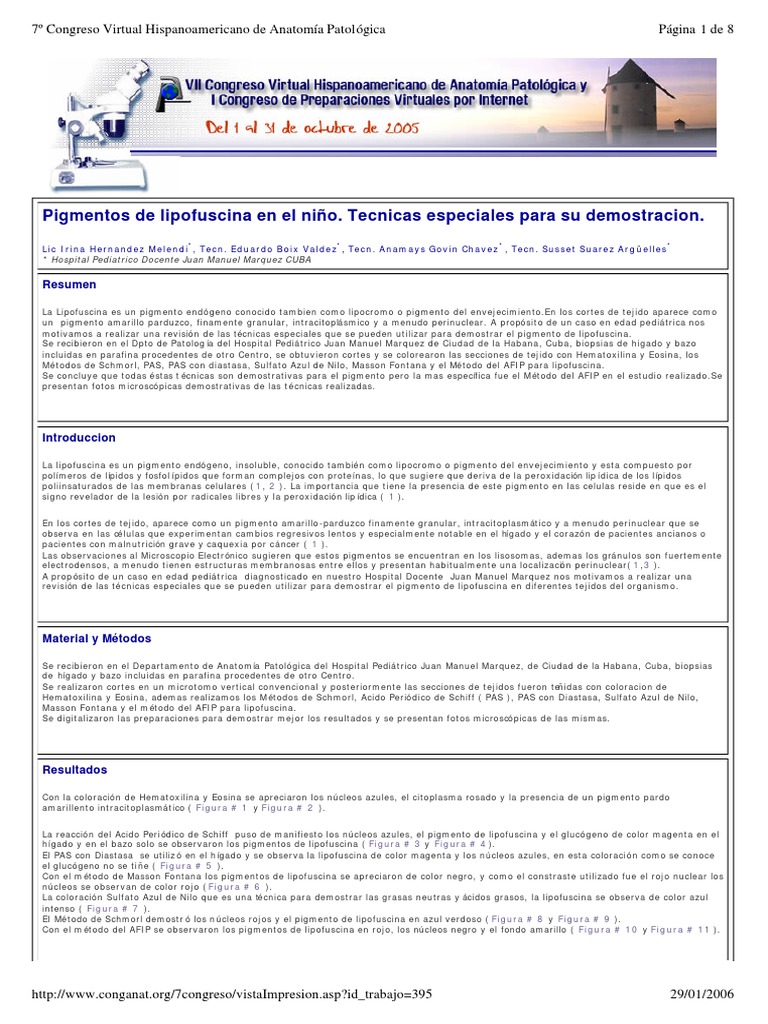 LIPOFUSCINA | PDF | Pigmento | Color