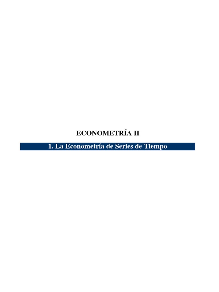 Series de Tiempo PDF | PDF | Econometría | Análisis estadístico