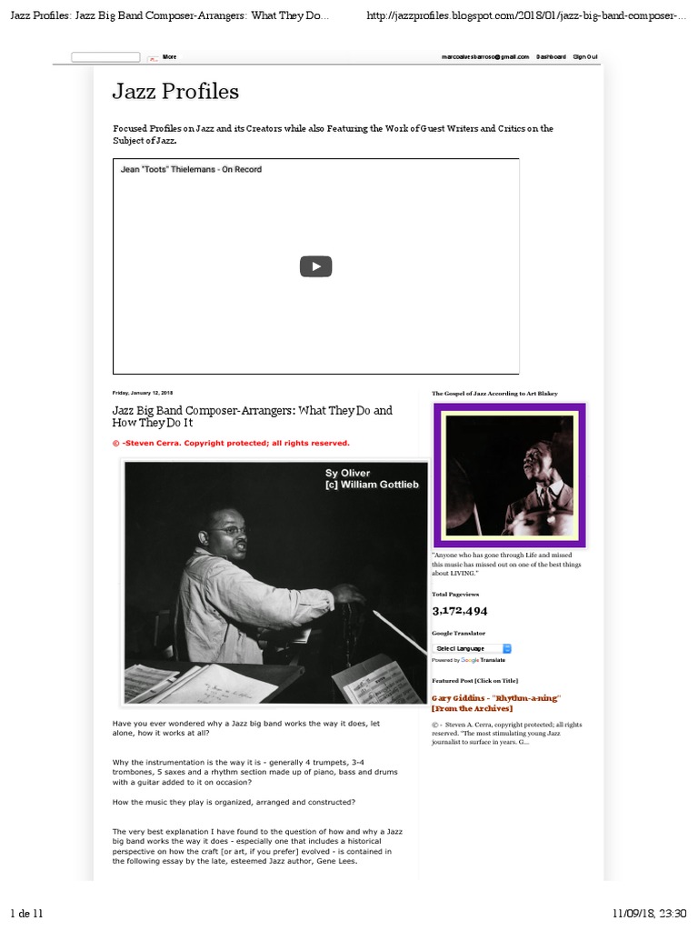 Jazz Profiles: Jazz Big Band Composer-Arrangers: What They Do and How They Do It | PDF | Jazz ...