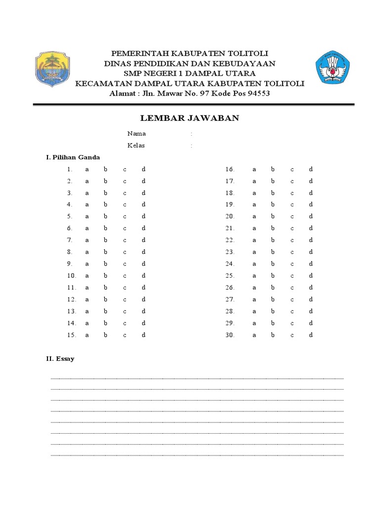Contoh Lembar Jawaban Pilihan Ganda 40 Soal Tips Pend - vrogue.co Contoh Lembar Jawaban Pilihan Ganda 40 Soal Tips Pend - vrogue.co