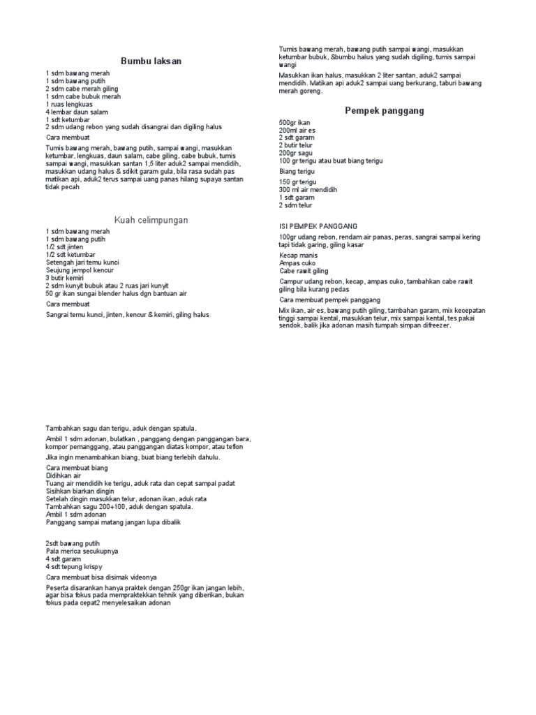 Resep Laksan | PDF