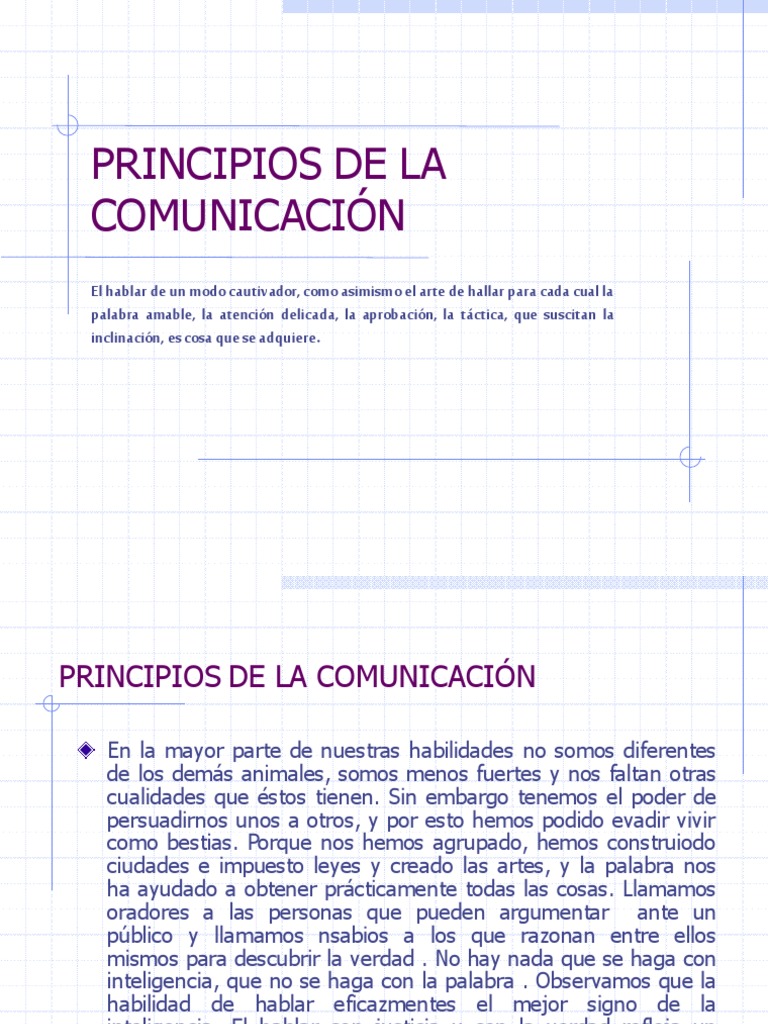 Principios De La Comunicacion Pdf Comunicación Verdad