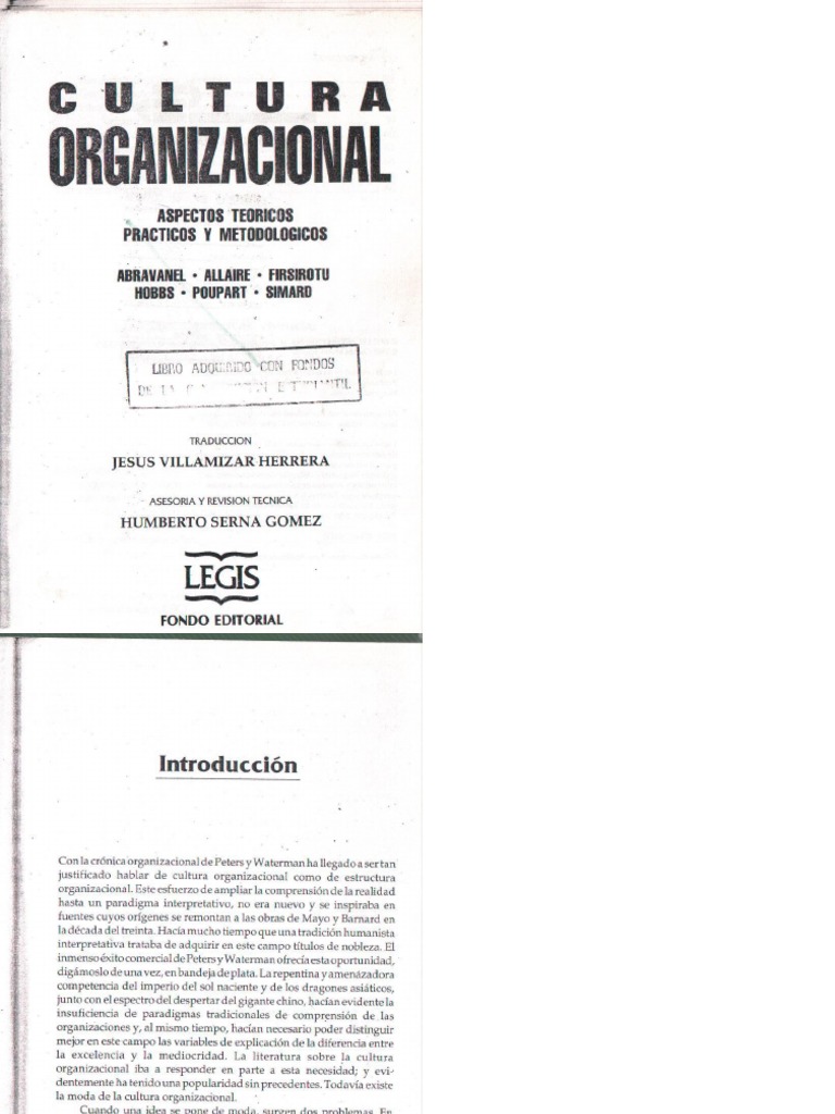 Cultura Organizacional de Abravanel y Otros PDF | PDF