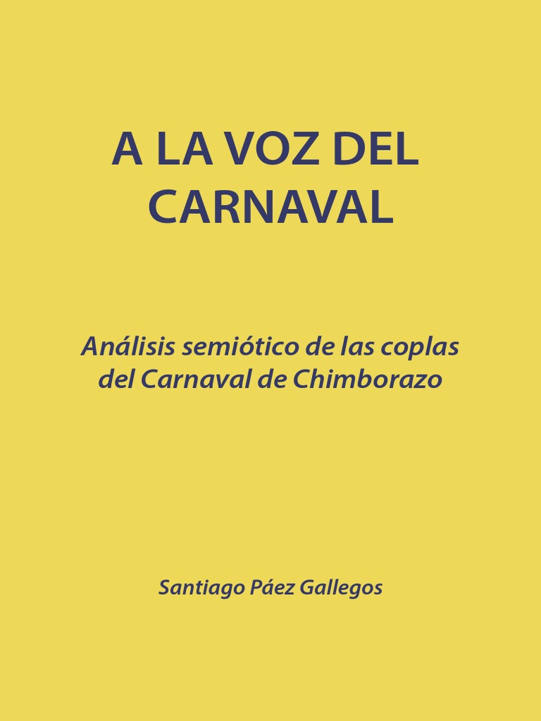 A La Voz Del Carnaval PDF | PDF | Metro (poesía) | Ludwig Wittgenstein
