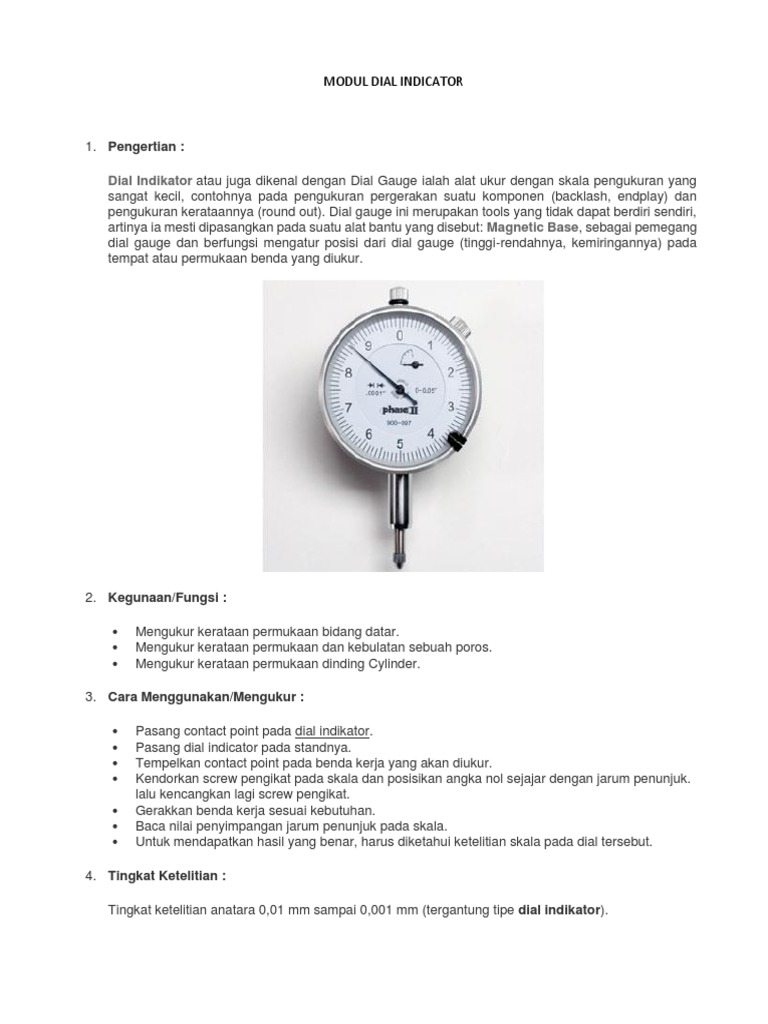 Modul Dial Indicator | PDF