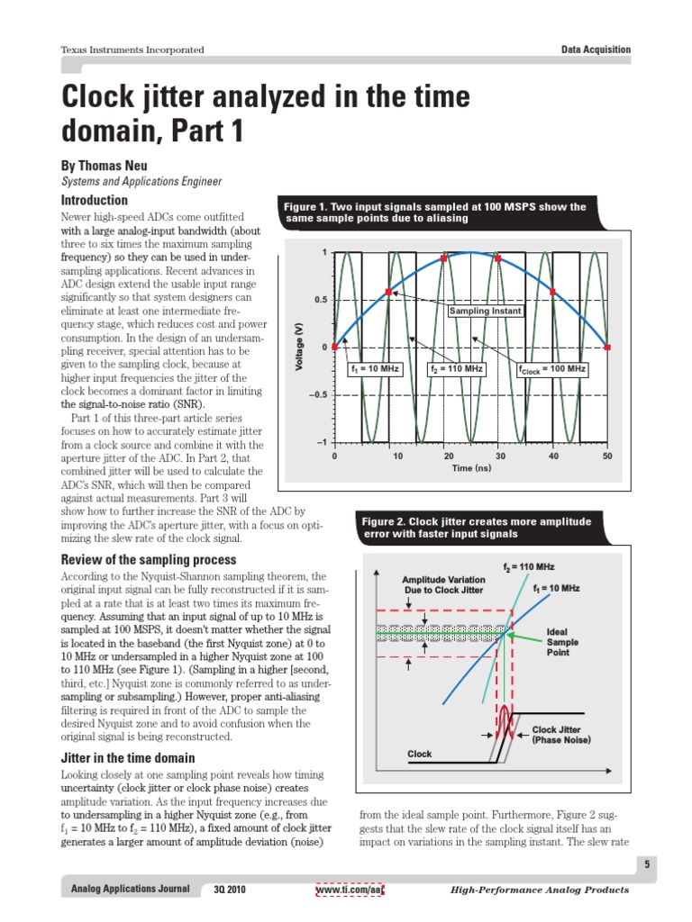 Clock Jitter Analyzed in The Time Domain, Part 1: by Thomas Neu | PDF ...