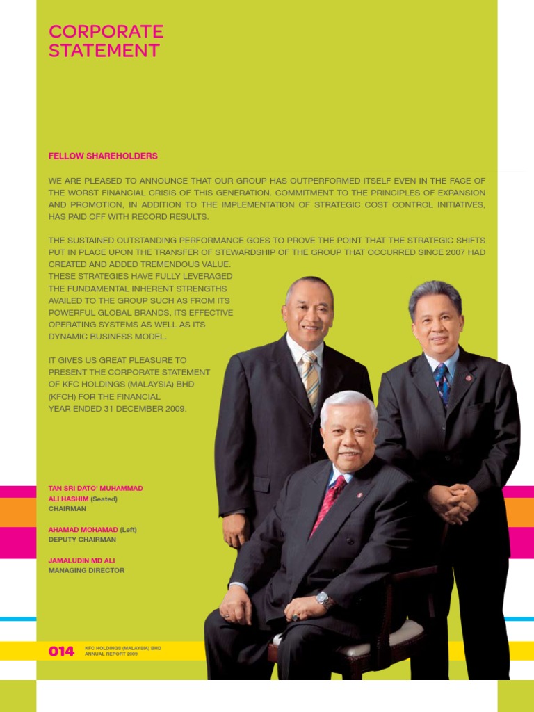 KFC, How They Enhance Performance | PDF | Dividend | Corporate Social ...