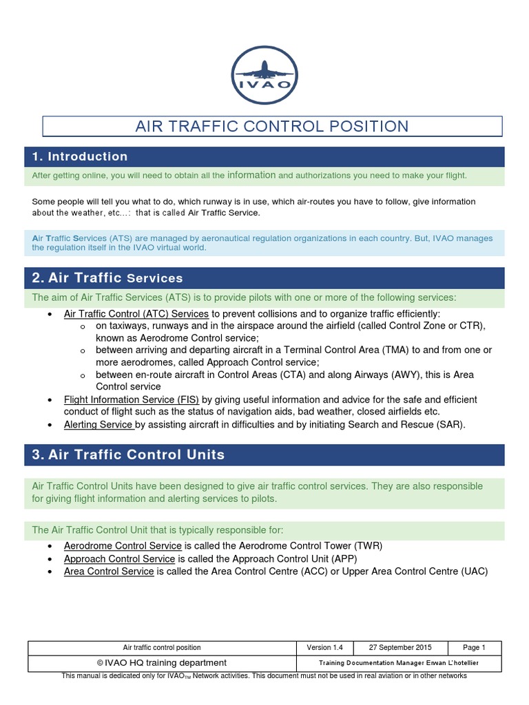 PP ADC Air Trafic Control Position PDF | PDF | Air Traffic Control ...