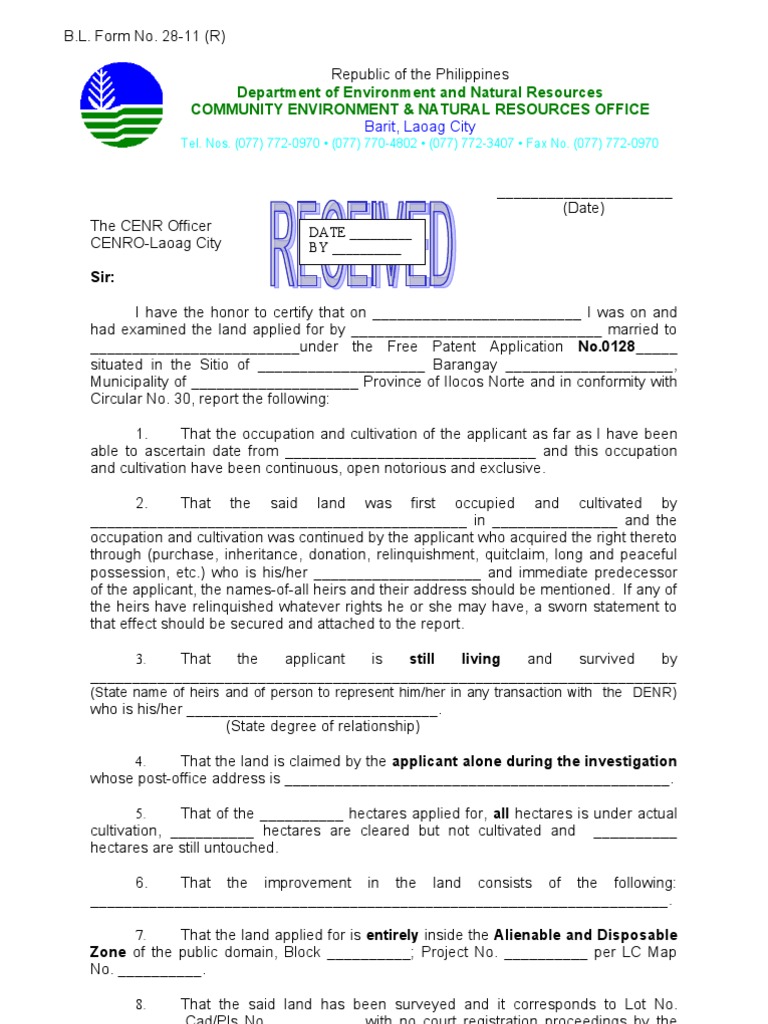 BL Form No. 28 | PDF | Virtue | Government