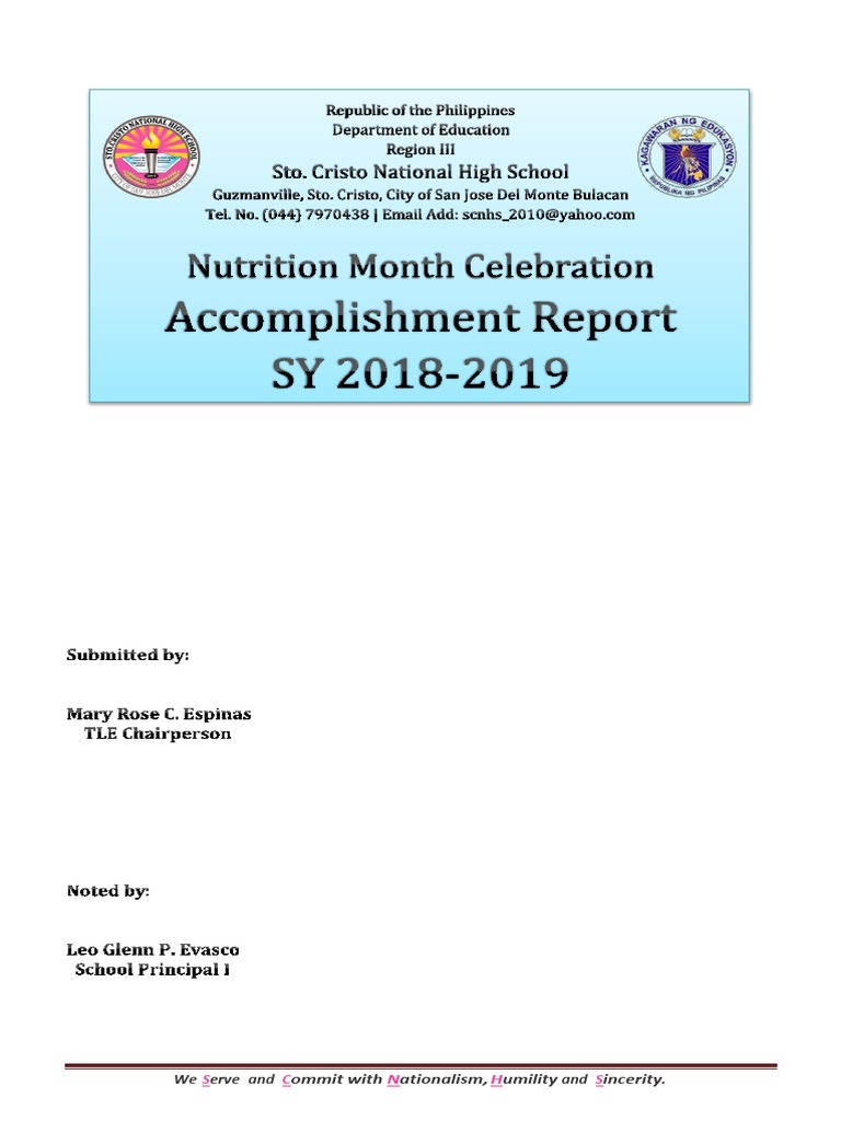 Nutrition Month Report | PDF | Food And Drink | Agriculture