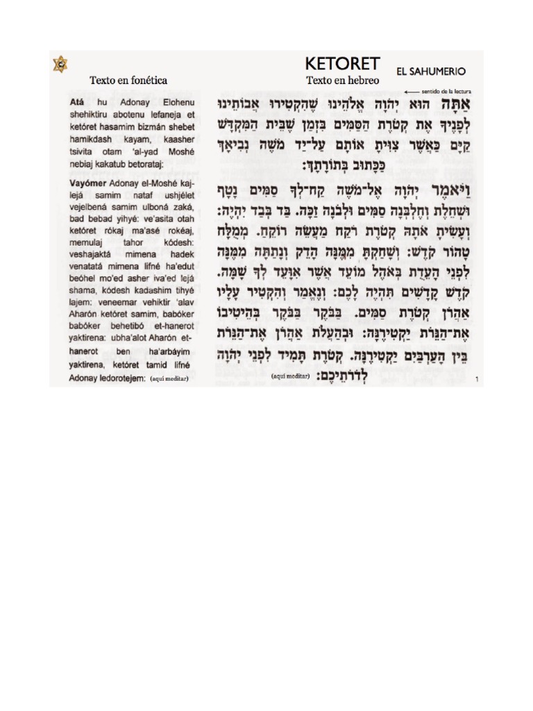 Ketoret Con Fonetica Español | PDF