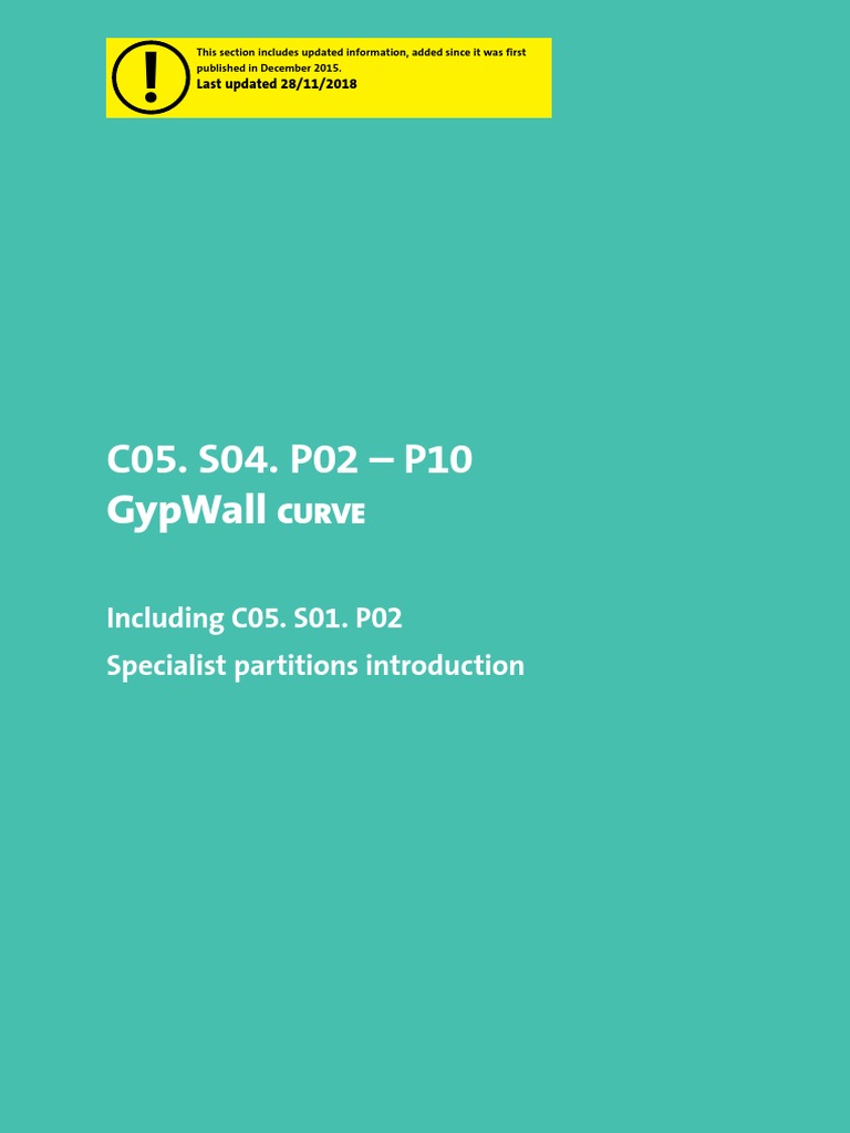White Book C05 S04 Specialist Partitions GypWall CURVE | PDF | Drywall ...