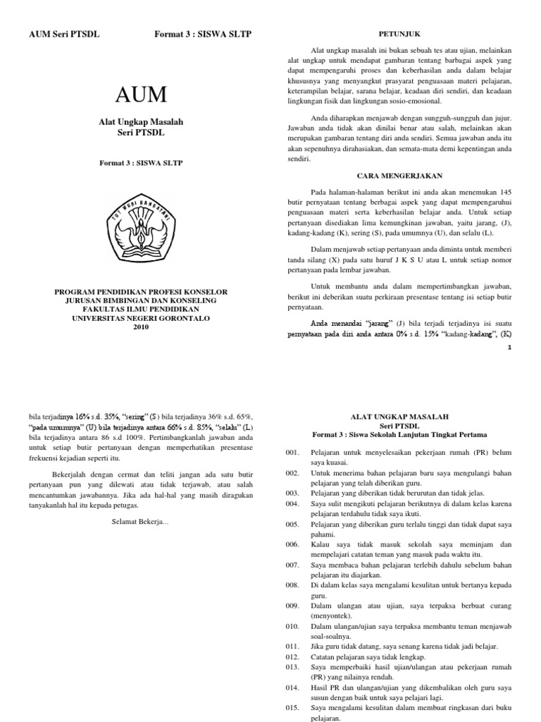 Aum PTSDL SLTP | PDF