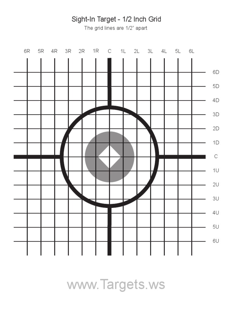 1/2 Inch Grid Sight-In Target | PDF