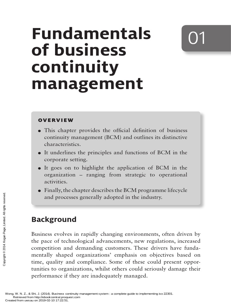 Business Continuity Management System A Complete G... - (1 Fundamentals ...