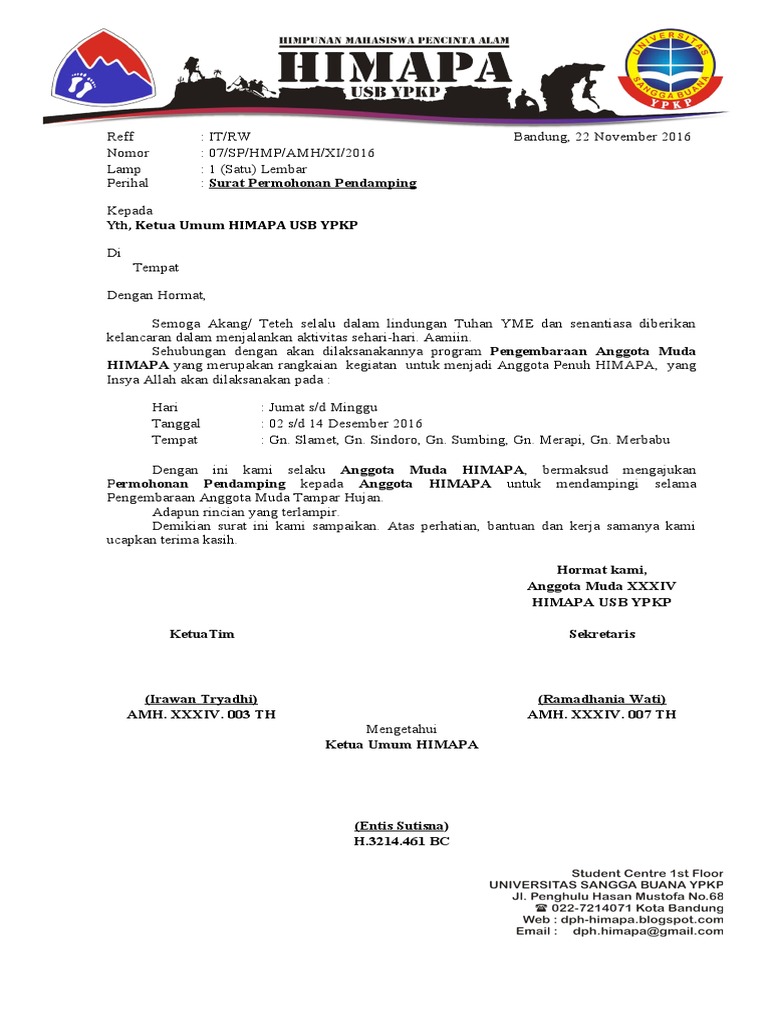 Contoh Surat Pengajuan | PDF