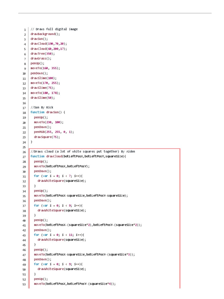 Minecraft Scene Code | PDF