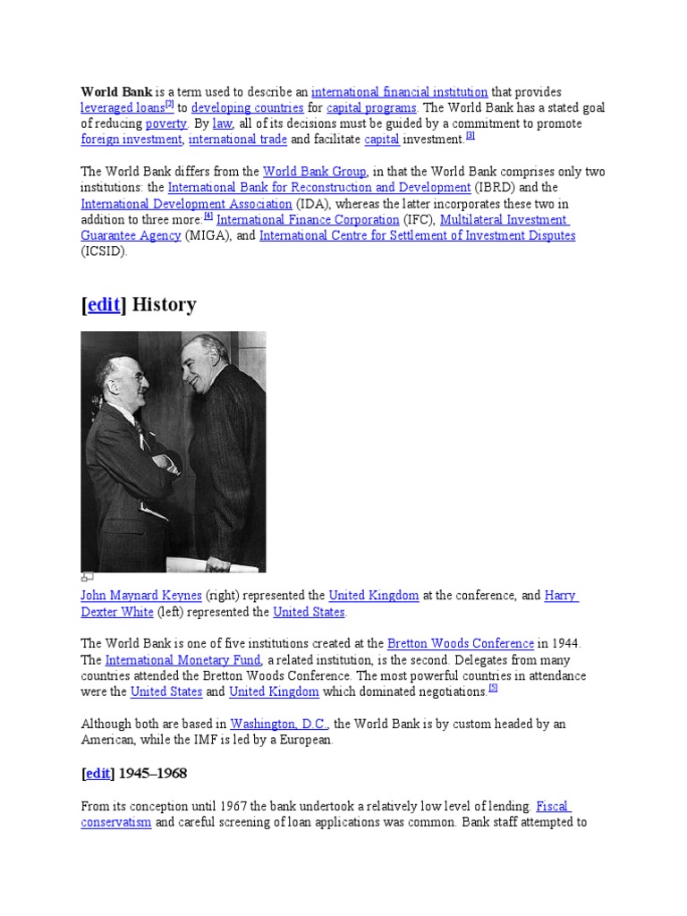 World Bank Goals Poverty Reduction | PDF | World Bank | International ...