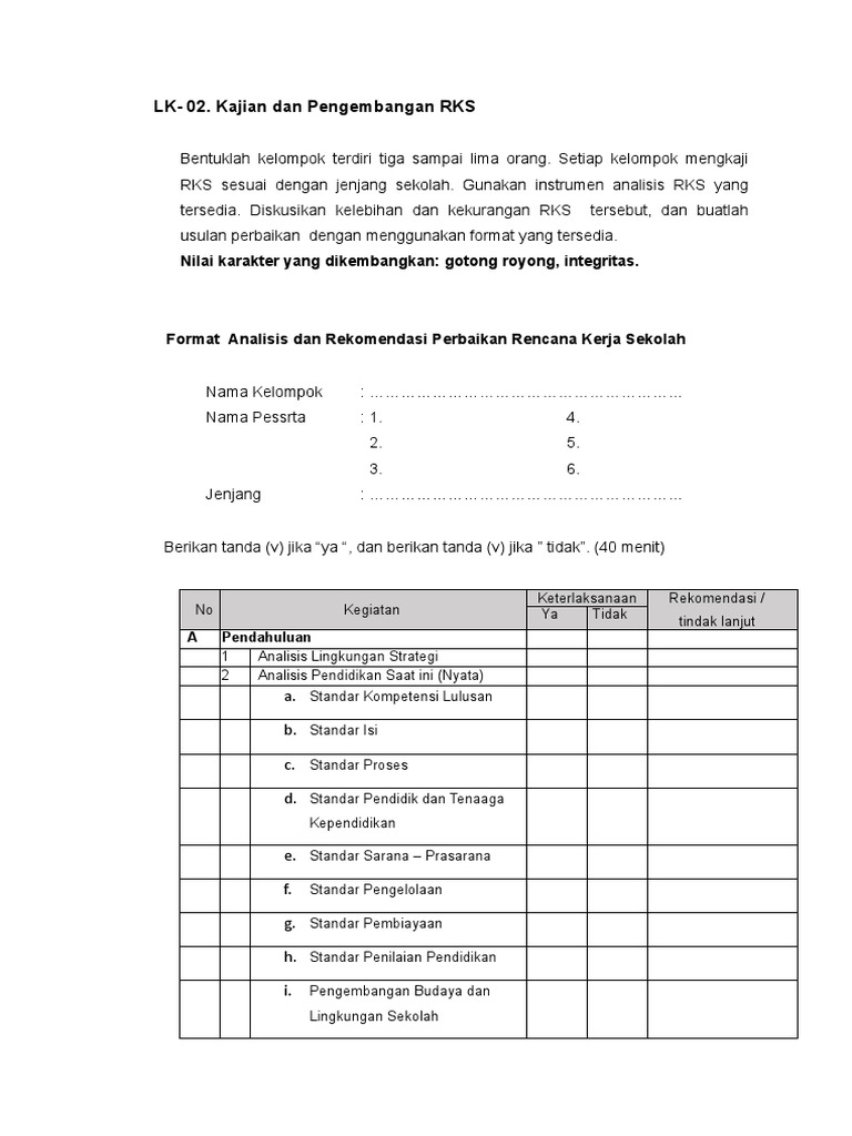 LK - 02. Analisis RKS | PDF