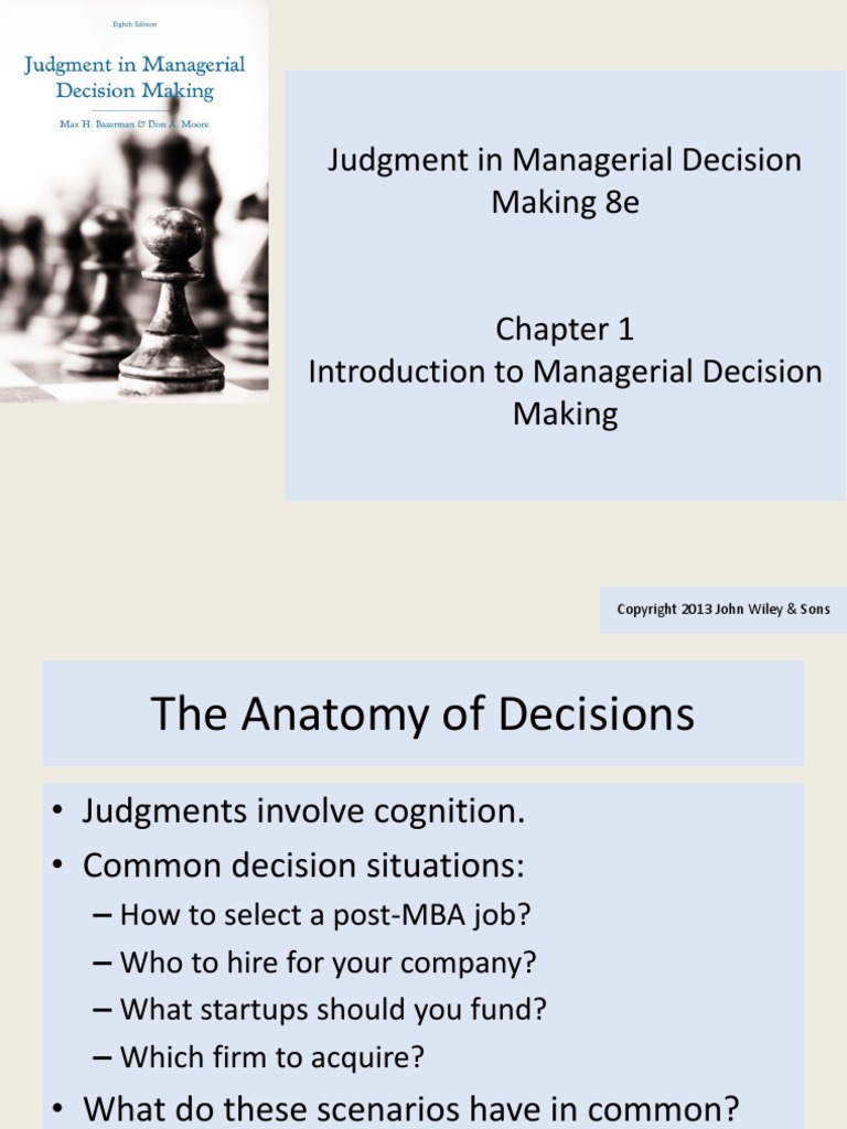 Judgment in Managerial Decision Making 8e | PDF | Career & Growth
