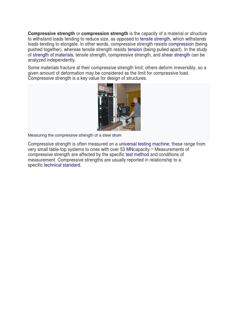 Understanding Compressive Strength: Its Definition, Measurement, and ...