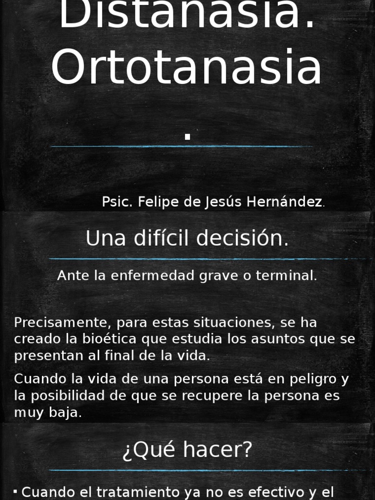 Eutanasia Distanasia Ortotanasia | PDF | Sufrimiento | Medicina