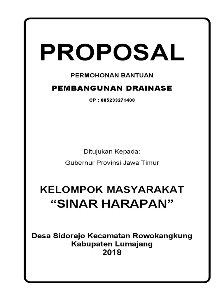 Proposal Drainase | PDF