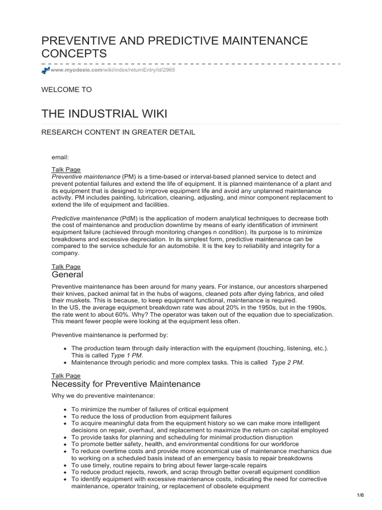 PM and PDM Concepts | PDF | Reliability Engineering | Lubricant