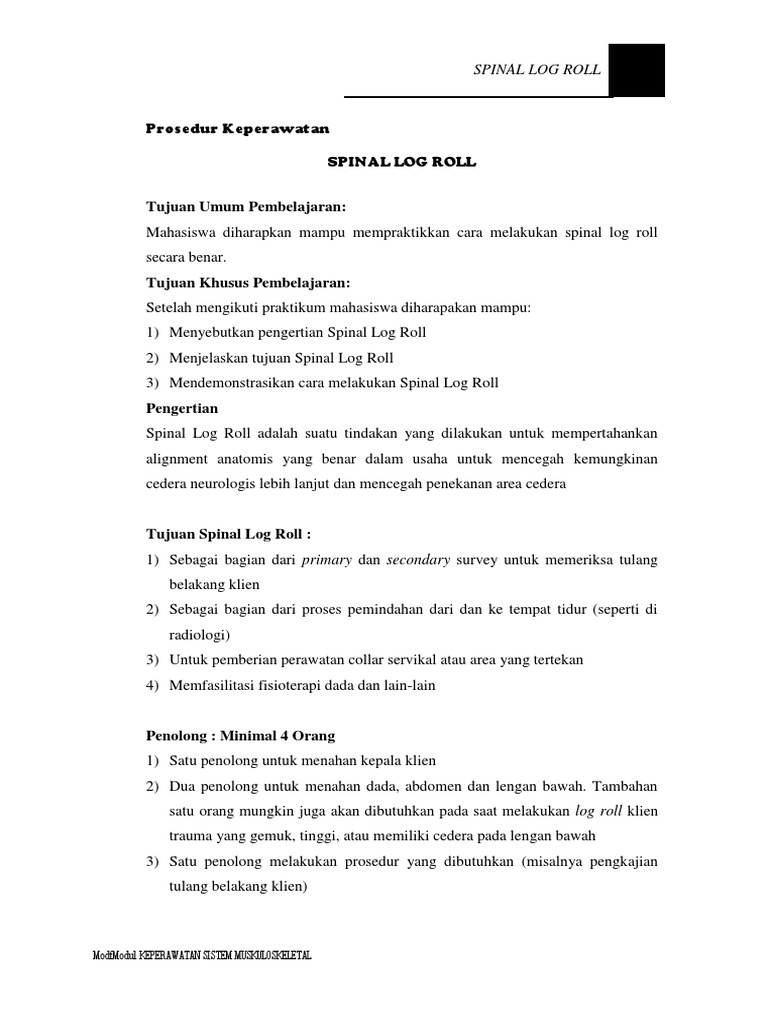 Spinal Log Roll | PDF