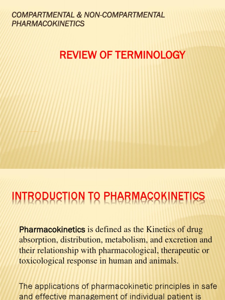 Compartmental vs Non-Compartmental PK | PDF | Pharmacokinetics | Therapy
