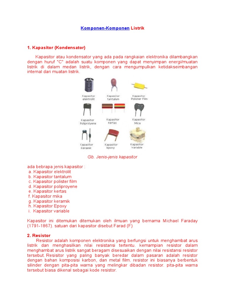 Komponen-Komponen Listrik | PDF