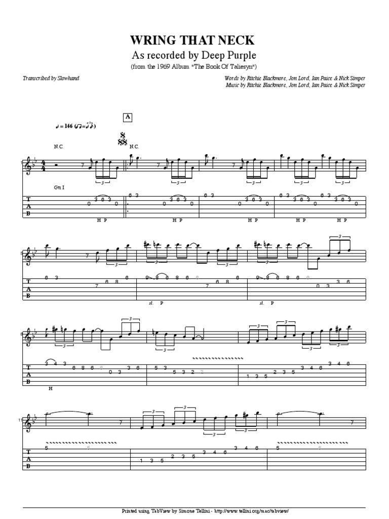 Deep Purple - Wring That Neck PDF | PDF | Music Hall Of Fame Inductees ...