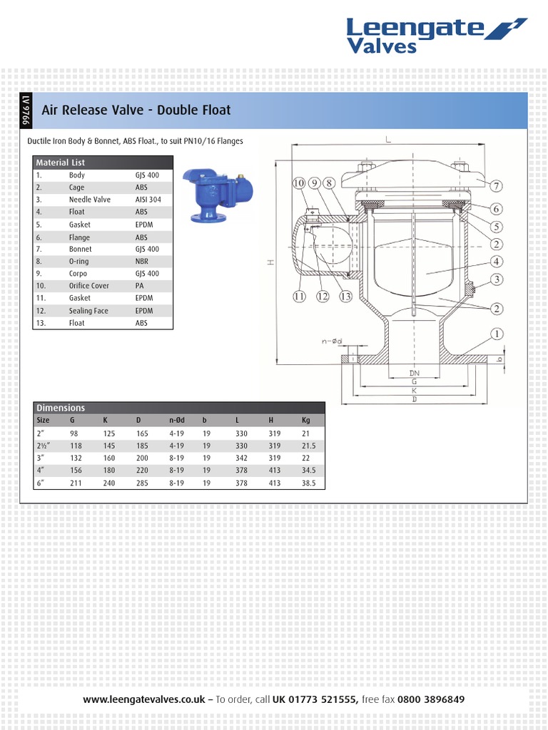 Air Release Valve - Double Float | PDF