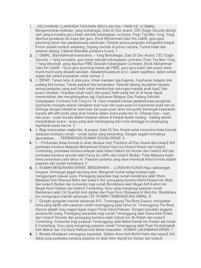 Sample Skrip MC | PDF