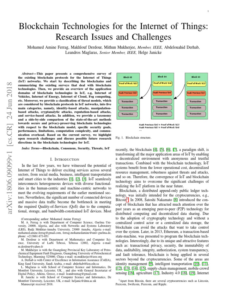 Blockchain On IOT | PDF | Internet Of Things | Peer To Peer