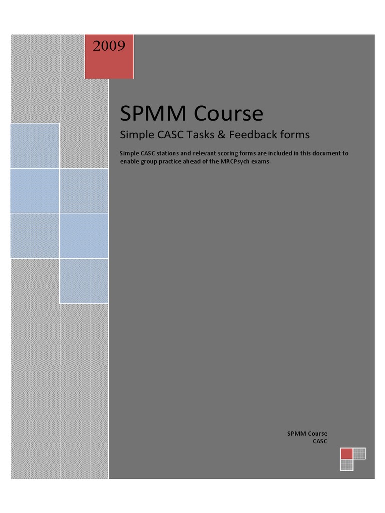 Simple Casc Tasks and Feedback Forms | PDF | Psychotherapy | Cognitive ...