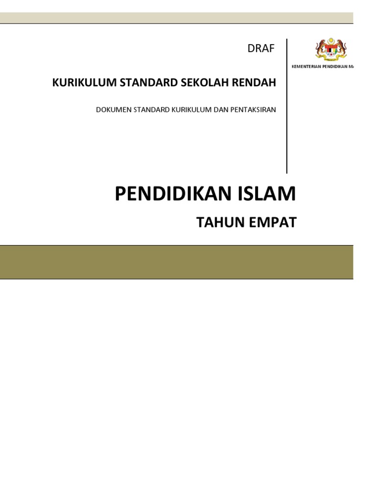 DSKP Pendidikan Islam Tahun 4 PDF | PDF | Karier & Perkembangan