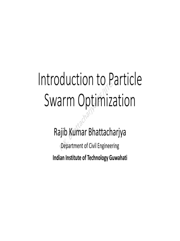 Particle Swarm Algorithms | PDF | Mathematical Optimization | Mathematical Concepts
