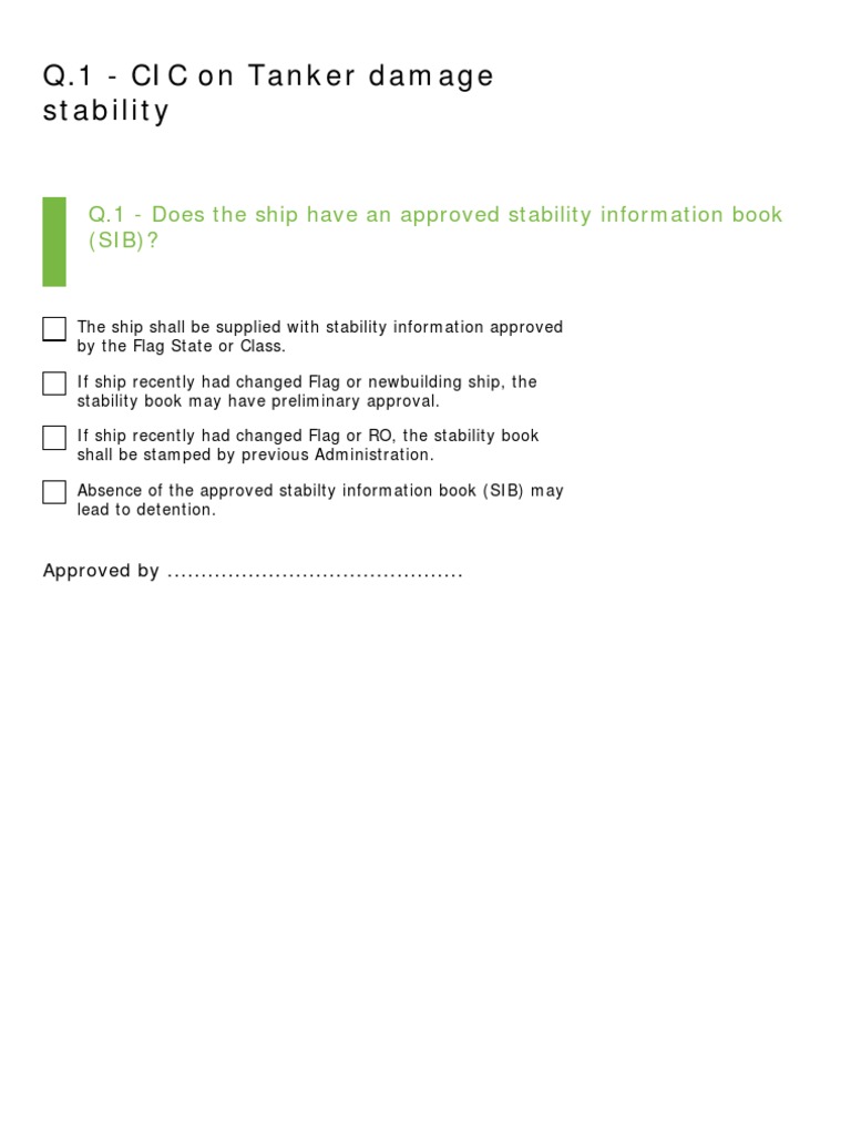 DNV Tanker Damage Stability Checklists - tcm164-429169 | PDF | Business