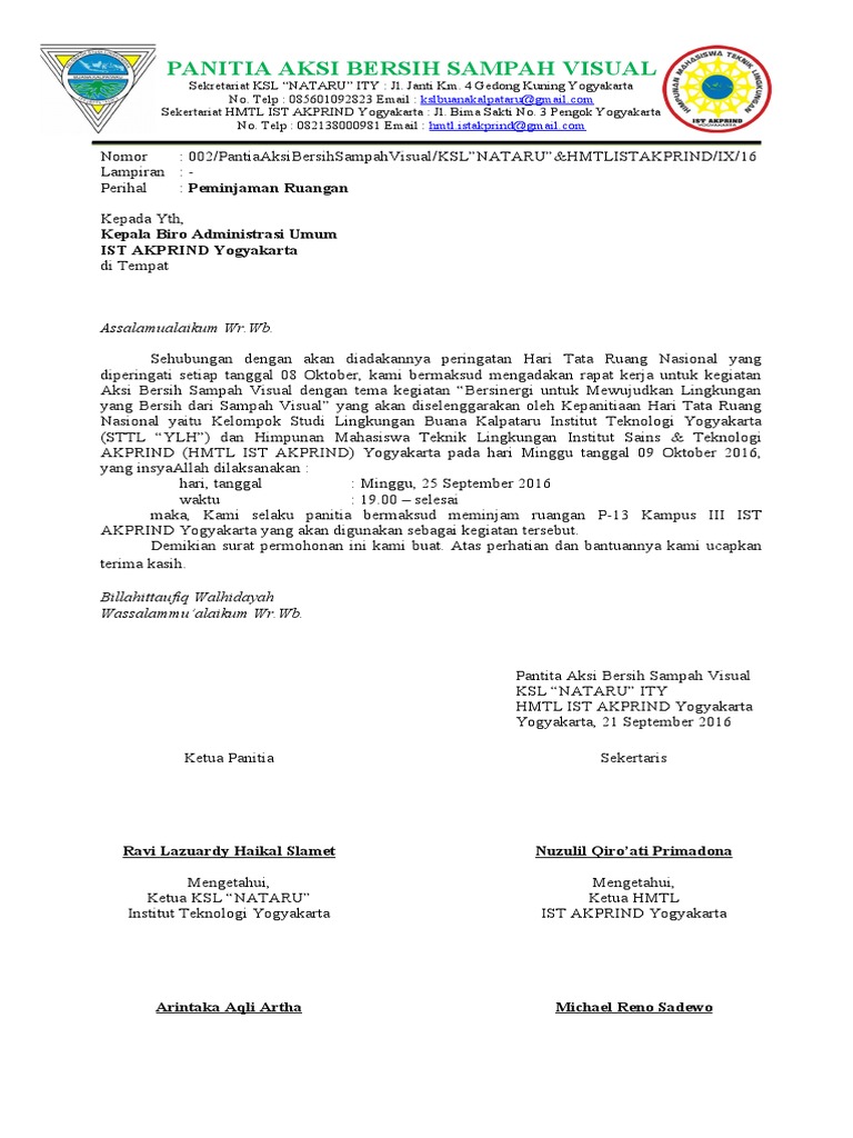 002 Peminjaman Ruangan | PDF